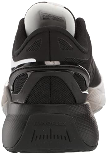 Reebok Women's Nanoflex Cross Trainer, Black/White/Pure Grey, 8.5