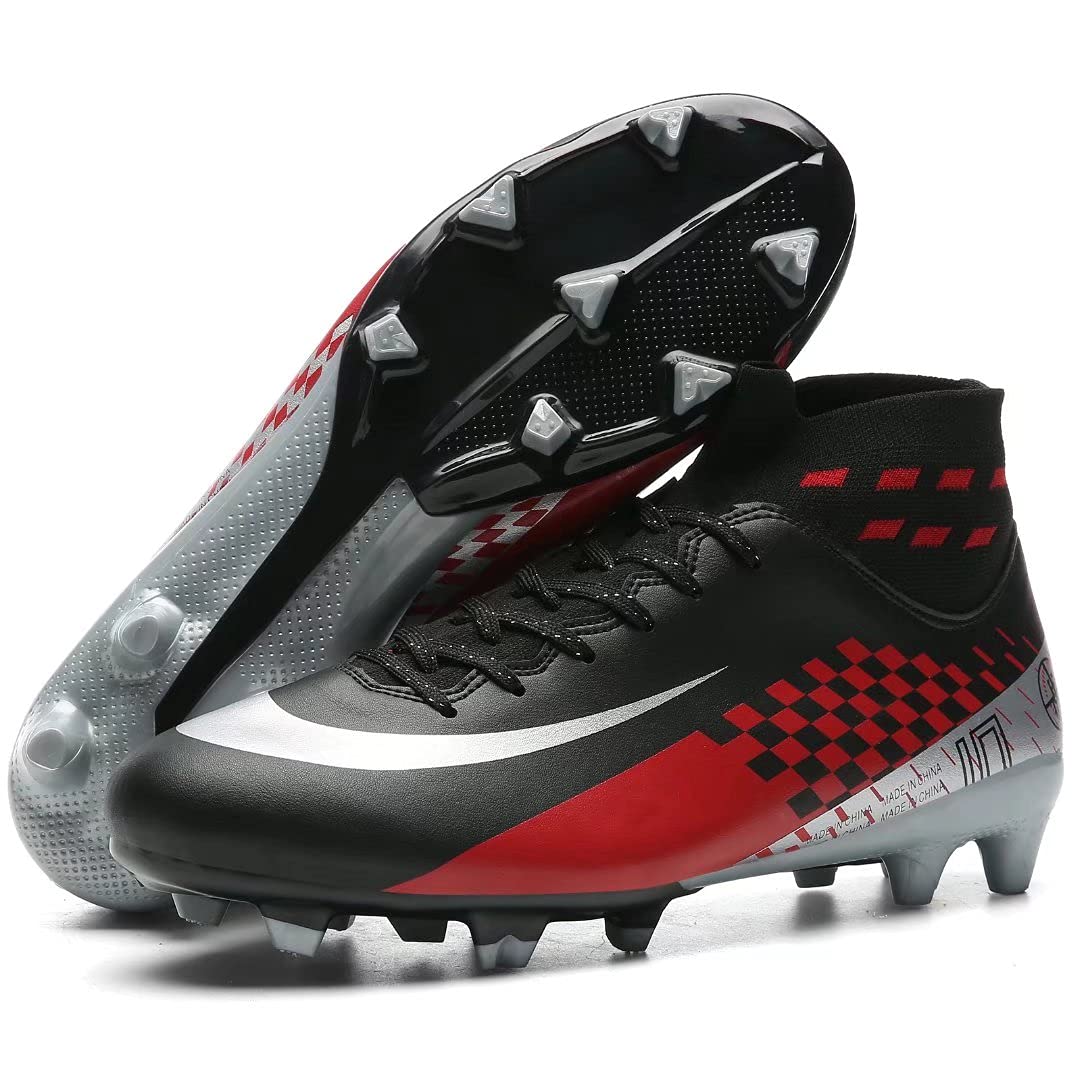 Qzzsmy Men Cleats Soccer Unisex's Ag Cleats Outdoor Training Ag CD1808-M1-40