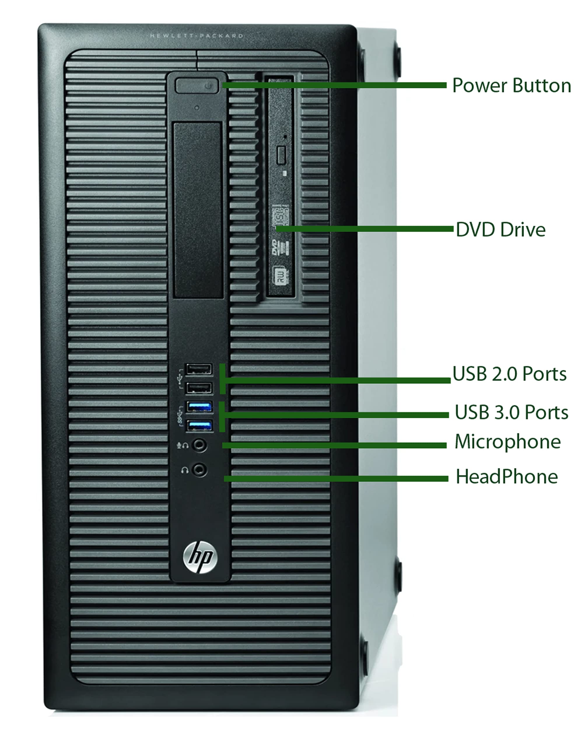 Hp EliteDesk 800 G1 Tower Computer Desktop PC, Intel Core i7 3.4GHz Processor, 16GB Ram, 256GB M.2 SSD, WiFi & Bluetooth, HDMI, Nvidia GeForce GT 1030 4GB DDR4, Windows 10 Pro (Renewed)