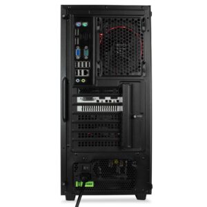 Periphio Ember Gaming Computer, RGB, Intel Quad-Core i5, 16GB RAM, 120GB SSD + 1TB 7200 RPM HDD, Windows 10 Gaming PC, GeForce GTX 1650 4GB Overclocked Graphics Card, HDMI, WiFi, RGB Gaming Bundle