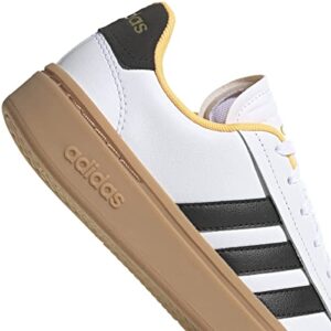 adidas originals grand court alpha white/black/flash orange 7 b (m)