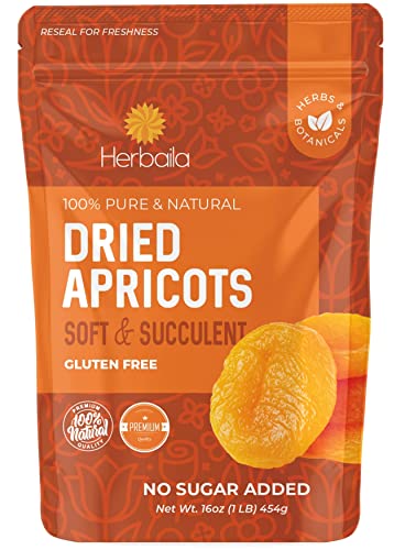 Dried Apricots No Sugar Added, 1 Pound. Dried Apricots Unsweetened, Turkish Apricots Dried Fruit, Dry Apricot Bulk, All Natural, Non-GMO.