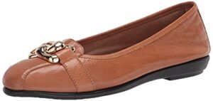 aerosoles women's bristol ballet flat, tan leather, 7