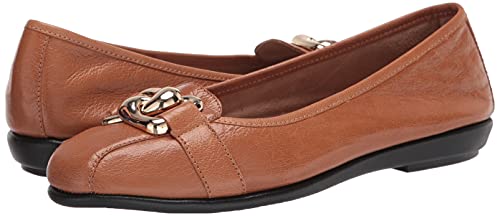 Aerosoles Women's Bristol Ballet Flat, TAN Leather, 10.5