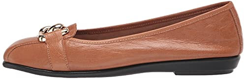 Aerosoles Women's Bristol Ballet Flat, TAN Leather, 10.5