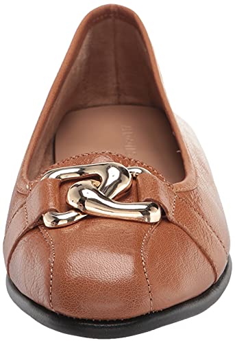 Aerosoles Women's Bristol Ballet Flat, TAN Leather, 9.5