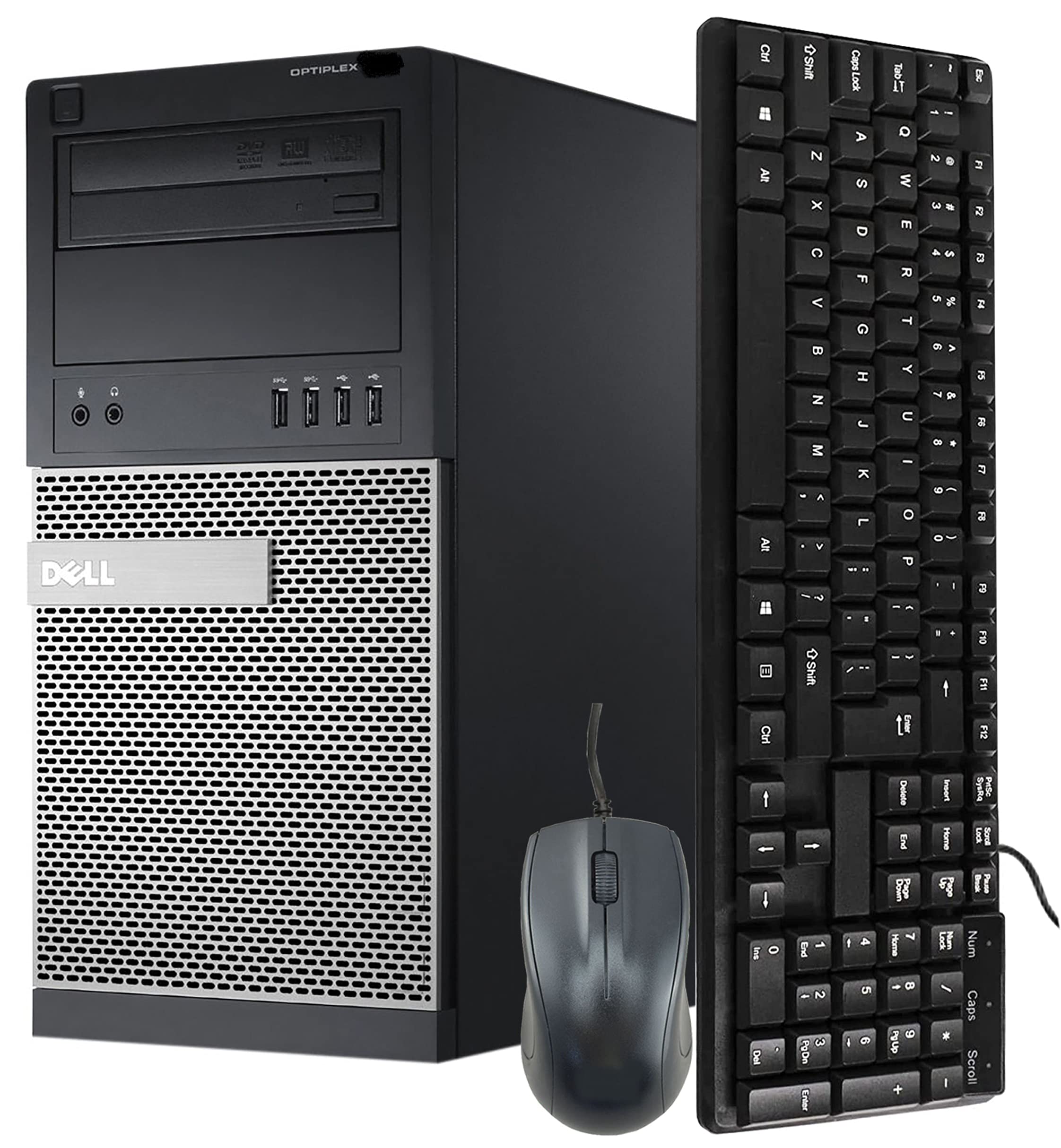 Dell OptiPlex Tower Computer Desktop PC, Intel Core i5 Processor, 8GB Ram, 128GB M.2 SSD + 1TB Hard Drive, WiFi & Bluetooth, HDMI, Nvidia GeForce GT 1030 4GB DDR4, Windows 10 (Renewed)