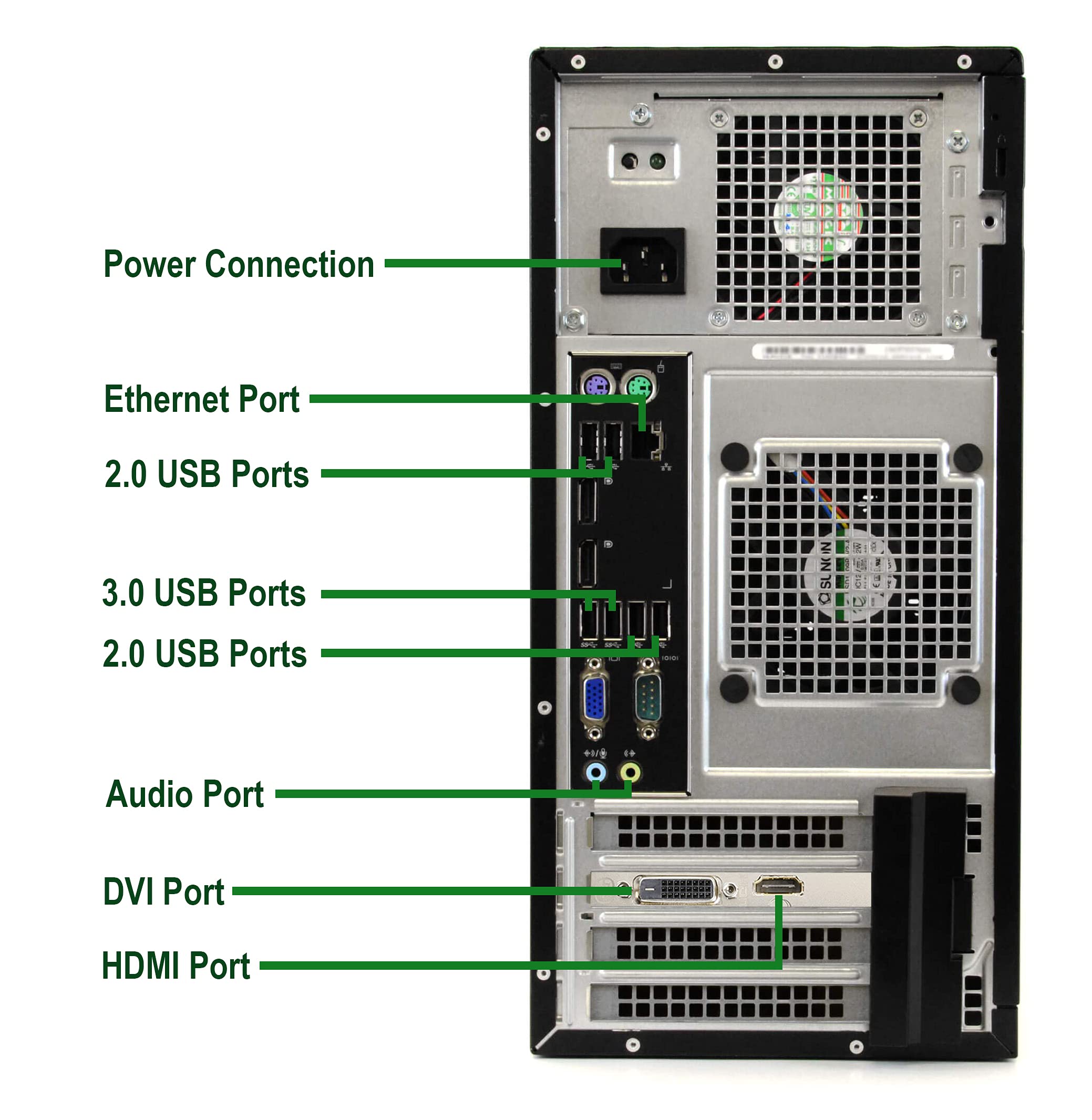 Dell OptiPlex Tower Computer Desktop PC, Intel Core i5 Processor, 8GB Ram, 128GB M.2 SSD + 1TB Hard Drive, WiFi & Bluetooth, HDMI, Nvidia GeForce GT 1030 4GB DDR4, Windows 10 (Renewed)