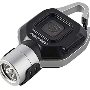 Streamlight 73300 Pocket Mate 325-Lumen Keychain/Clip-on USB Rechargeable Flashlight, Silver