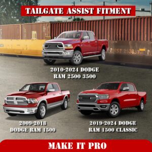 KitsPro Truck Tailgate Assist for Dodge Ram 1500 All Models 2009-2018, 1500 Classic Models 2019-2024, and 2500 3500 All Models 2010-2024 Truck Accessories Tailgate Damping Strut, Pack of 1