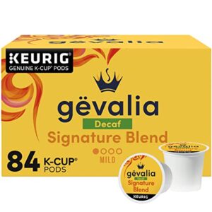 gevalia signature blend decaf mild light roast k-cup coffee pods (84 ct box)