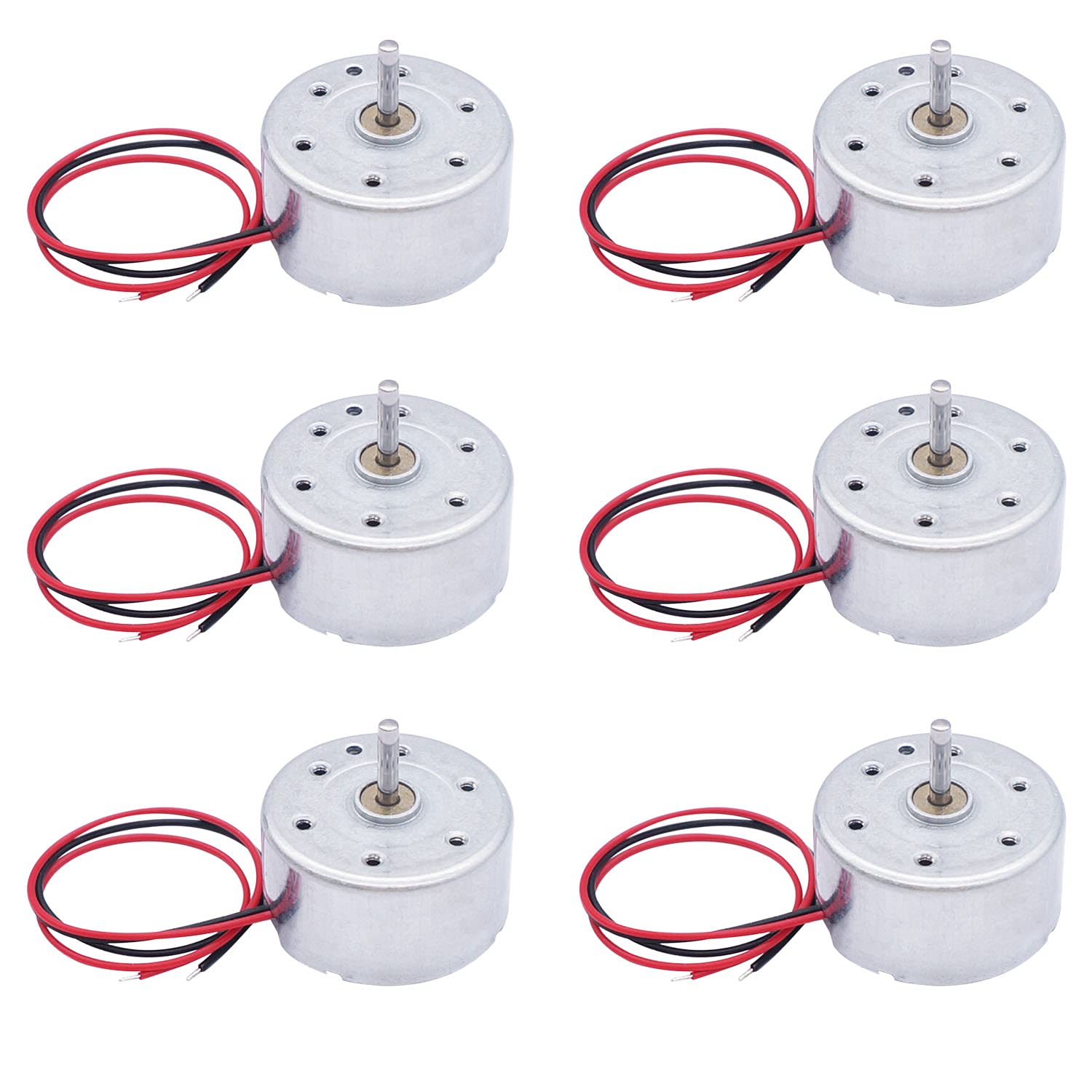 weideer 6Pcs DC 3V Mini Generator Motors 7000RPM Electric Motor with Wire for DIY Toys Wind Turbine Generator K-023