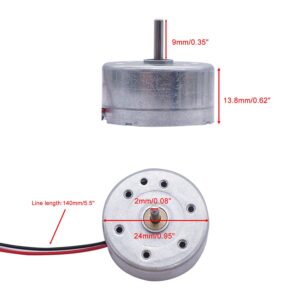 weideer 6Pcs DC 3V Mini Generator Motors 7000RPM Electric Motor with Wire for DIY Toys Wind Turbine Generator K-023