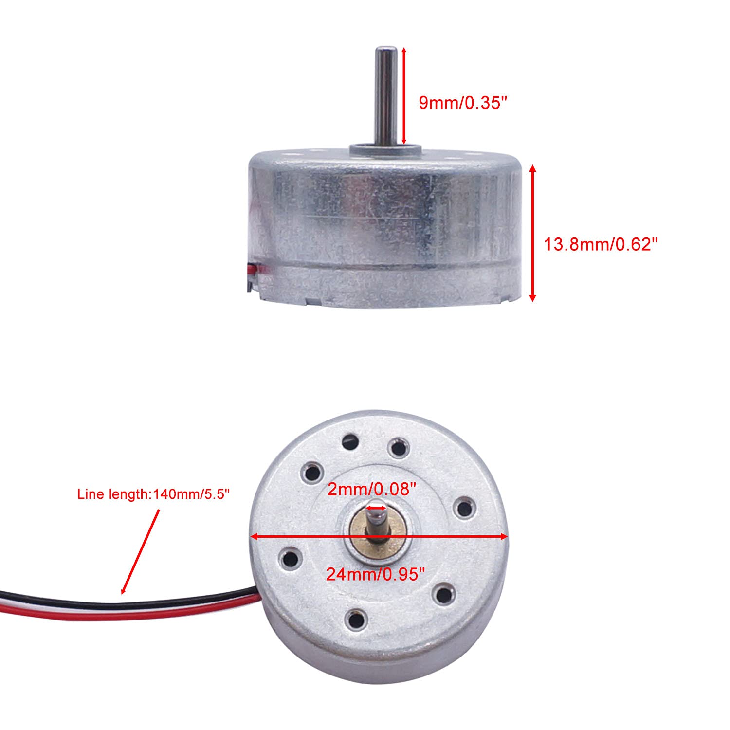 weideer 6Pcs DC 3V Mini Generator Motors 7000RPM Electric Motor with Wire for DIY Toys Wind Turbine Generator K-023