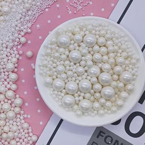 Edible Pearl Sugar Sprinkles White Candy 120g/ 4.2oz Baking Edible Cake Decorations Cupcake Toppers Cookie Decorating Ice Cream Toppings Celebrations Shaker Jar Wedding Shower Party Christmas Supplies