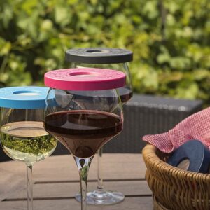 Wine Tapa Drinking Glass Covers-Keep Bugs Away from Wine Glasses Outdoors-Use as Cover for Coffee Mugs, Soda Cans, and Drinking Glasses, Set of 4 No Spill Drink Covers (Morning Glory)