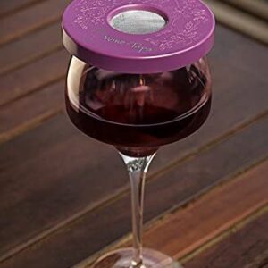 Wine Tapa Drinking Glass Covers-Keep Bugs Away from Wine Glasses Outdoors - Use as Cover for Coffee Mugs, Soda Cans, and Drinking Glasses, Set of 4 No Spill Drink Covers (Cheers)