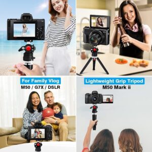 Camera Mini Tripod, Etour Lightweight Vlog Tripod Holder, Adjustable [Stable Handheld Vlogging Tripod] of DSLR Compatible with Sony A6000 Canon M50 G7x Mark ii/Phone, Table Stand for Vlogger Creator