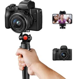 Camera Mini Tripod, Etour Lightweight Vlog Tripod Holder, Adjustable [Stable Handheld Vlogging Tripod] of DSLR Compatible with Sony A6000 Canon M50 G7x Mark ii/Phone, Table Stand for Vlogger Creator