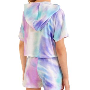 Girls Tie Dye Clothes Outfits Two Piece Set Jogger Suits Sweatsuits Tracksuits Sweatshirts Tops Hoodies Shorts Sets Size 8