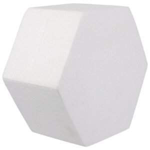 hemoton 1pc cake model white decor hexagon cake pan diy crafts wedding decor sculpture decor sphere mold wedding props white paper cups cake square tool artificial statue