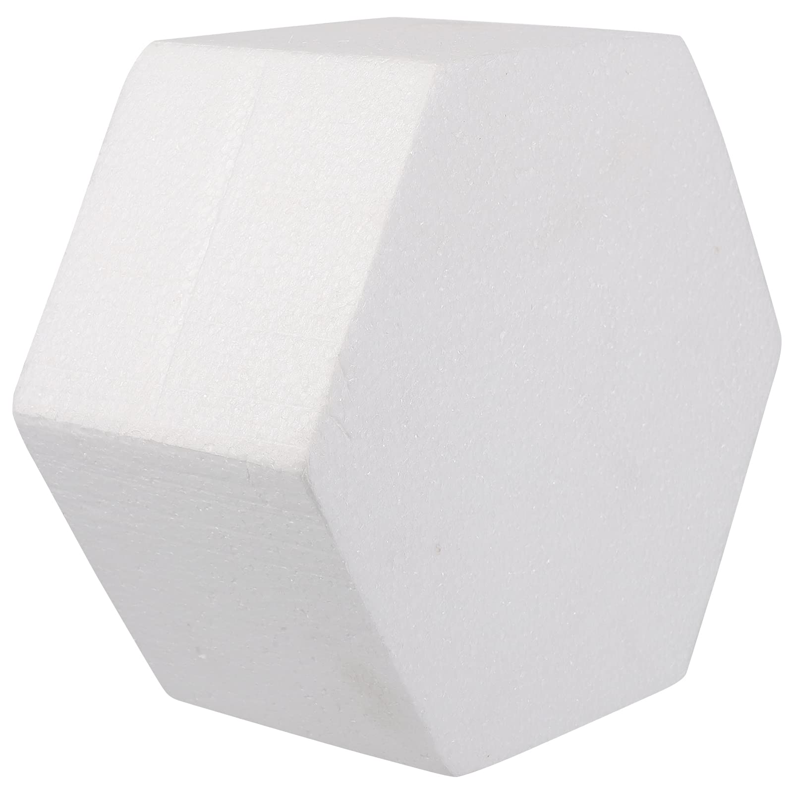 Hemoton 1pc Cake Model White Decor Hexagon Cake Pan DIY Crafts Wedding Decor Sculpture Decor Sphere Mold Wedding Props White Paper Cups Cake Square Tool Artificial Statue