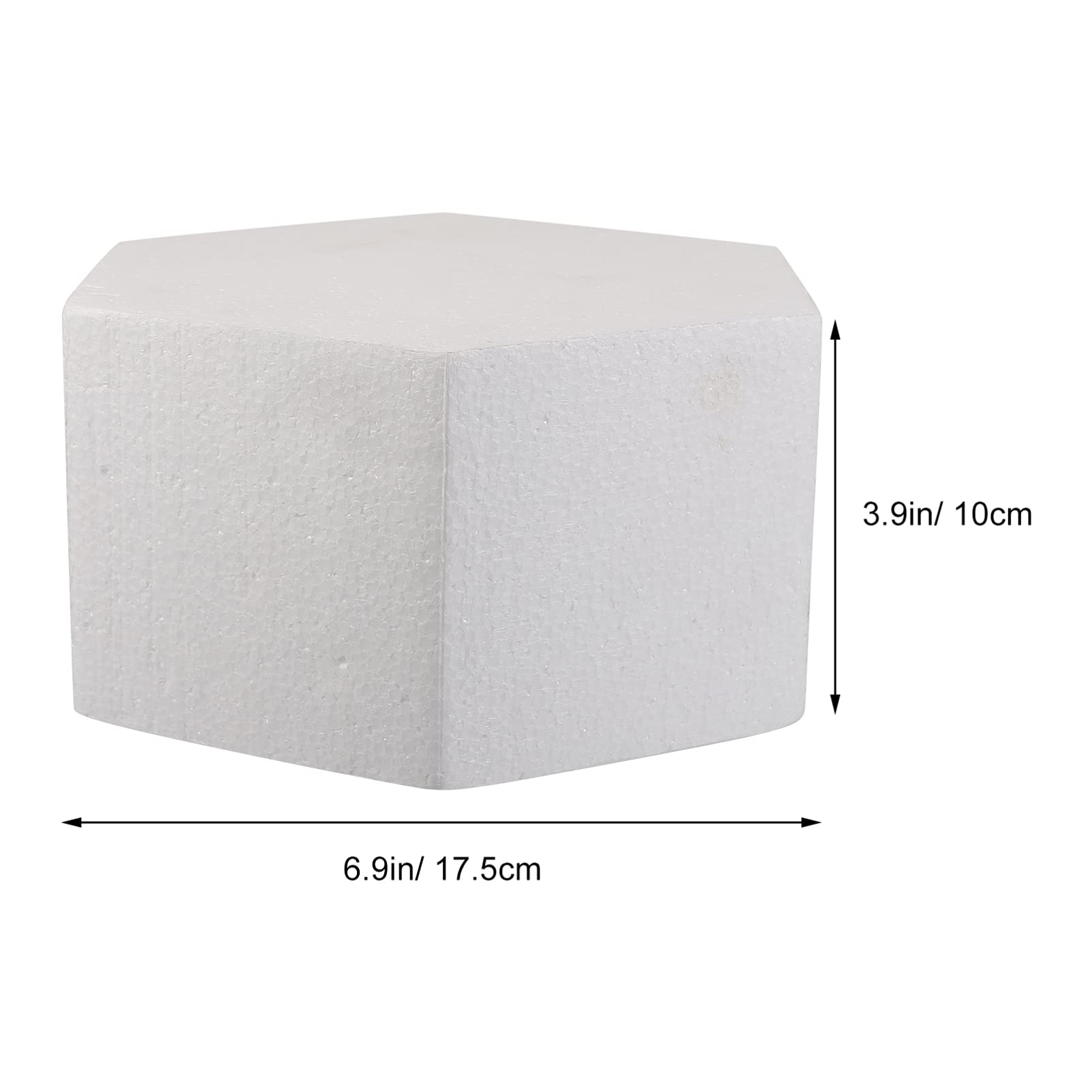 Hemoton 1pc Cake Model White Decor Hexagon Cake Pan DIY Crafts Wedding Decor Sculpture Decor Sphere Mold Wedding Props White Paper Cups Cake Square Tool Artificial Statue