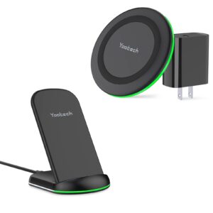 [2 pack] wireless charging pad stand with quick adapter