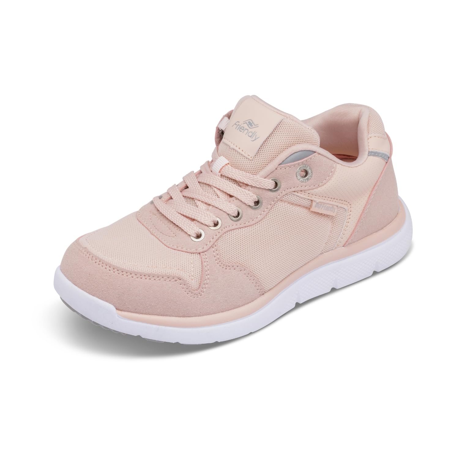 Friendly Shoes Women's Excursion Mid-Top Peach Shoe (11) - Best AFO/SMO Compatible Orthotics Footwear - Stylish Comfort and Support