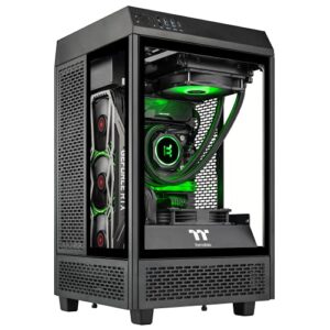 thermaltake reactor 370 liquid-cooled pc (amd ryzen 5 5600x, rtx 3070, 16gb rgb 3600mhz ddr4 toughram rgb memory, 1tb gen4 nvme m.2, wifi, win 10 home) gaming desktop computer tw1b-b550-r37-lcs