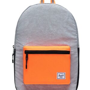 Herschel Supply Co. Settlement Sharkskin Enzyme Ripstop/Black Enzyme Ripstop/Shocking Orange One Size