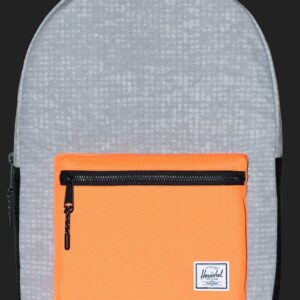 Herschel Supply Co. Settlement Sharkskin Enzyme Ripstop/Black Enzyme Ripstop/Shocking Orange One Size