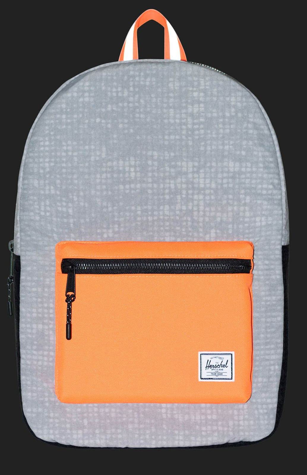 Herschel Supply Co. Settlement Sharkskin Enzyme Ripstop/Black Enzyme Ripstop/Shocking Orange One Size