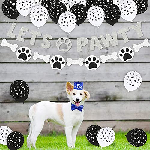 30 Pcs Pet Paw Balloons Dog Puppy Paw Print Latex Balloons 12 Inches Party Balloon for Paw Patrol Theme Party and Birthday Decorations