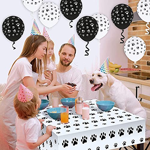 30 Pcs Pet Paw Balloons Dog Puppy Paw Print Latex Balloons 12 Inches Party Balloon for Paw Patrol Theme Party and Birthday Decorations