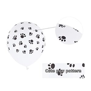 30 Pcs Pet Paw Balloons Dog Puppy Paw Print Latex Balloons 12 Inches Party Balloon for Paw Patrol Theme Party and Birthday Decorations