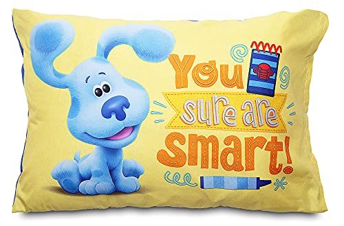 Blues Clues You Are Smart 4 Piece Toddler Bedding Set – Includes Comforter, Sheet Set – Fitted + Top Sheet + Reversible Pillowcase for Boys And Girls Beds, Blue