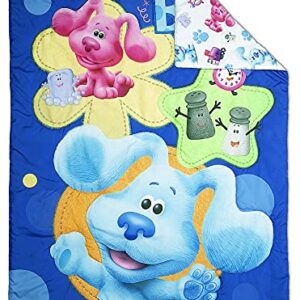 Blues Clues You Are Smart 4 Piece Toddler Bedding Set – Includes Comforter, Sheet Set – Fitted + Top Sheet + Reversible Pillowcase for Boys And Girls Beds, Blue