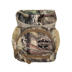 Alaska Guide Creations Hybrid with MAX Pocket | Compact Utility Bag with Mesh Side Pockets | Binocular Harness for Comfort and Quick Access (Realtree Edge)