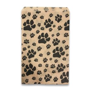 888 display usa, inc 100 pcs of 5” x 7” pawprint/kraft paper gift bags – shopping/sales/tote bags