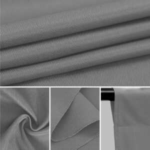 CPLIRIS 10x12ft Grey Backdrop for Photography, Pure Polyester Grey Photo Booth Backdrop Collapsible Grey Screen Curtain for Photoshoot, Party and Video