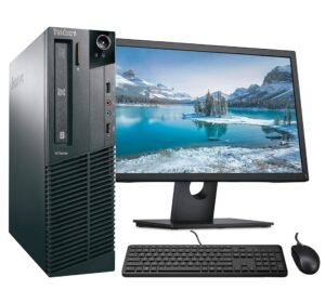 lenovo thinkcentre m81 sff desktop computers pc, intel core i5 processor, 16gb ram, 1tb hard drive, wifi & bluetooth, hdmi, amd radeon rx 550 phoenix 2gb gddr5, new 20" fhd monitor, win 10 (renewed)