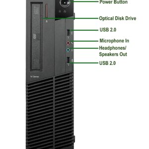 Lenovo ThinkCentre M81 SFF Desktop Computers PC, Intel Core i5 Processor, 16GB Ram, 1TB Hard Drive, WiFi & Bluetooth, HDMI, AMD Radeon RX 550 Phoenix 2GB GDDR5, New 20" FHD Monitor, Win 10 (Renewed)