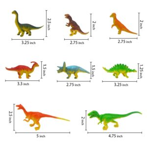 MOMOONNON 32pcs Dinosaur & Tree Toy Set, Realistic Cake Toppers, Birthday Party Decor for Boys & Girls