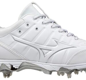 Mizuno womens 9-spike 9 Spike Swift 7 Low Metal Softball Cleat, White, 8.5 US