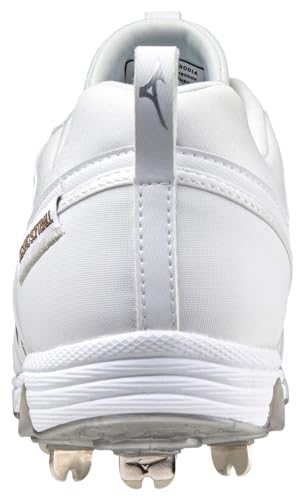 Mizuno womens 9-spike 9 Spike Swift 7 Low Metal Softball Cleat, White, 8.5 US