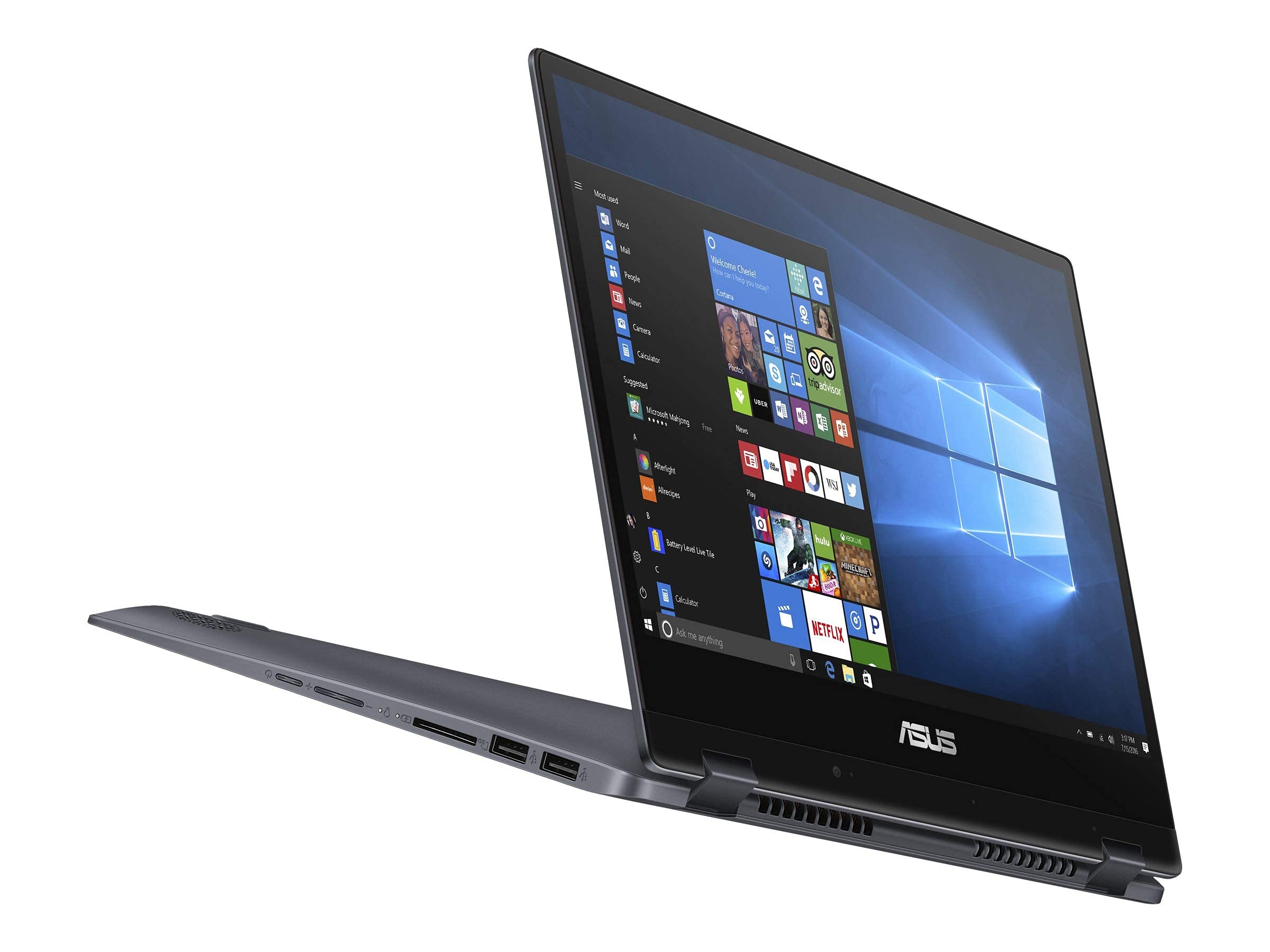 ASUS VivoBook Flip 14 2 in 1 14-inch FHD Touchscreen Laptop - 8th Gen Intel core i3-8145U - 4GB RAM - 128GB SSD - Fingerprint - Backlit - USB-C - Win10 (Renewed)