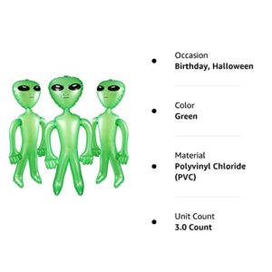 3 Pcs 35 Inch Alien Inflates Inflatable Alien Jumbo Alien Blow up Toy for Party Decorations, Birthday, Halloween, Alien Theme Party