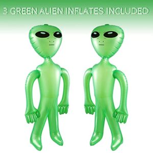 3 Pcs 35 Inch Alien Inflates Inflatable Alien Jumbo Alien Blow up Toy for Party Decorations, Birthday, Halloween, Alien Theme Party