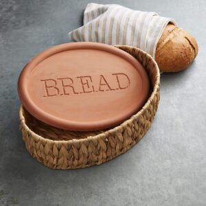 Mud Pie Terracotta Bread Warming Set, Brown, 8 1/2" x 12 1/2"